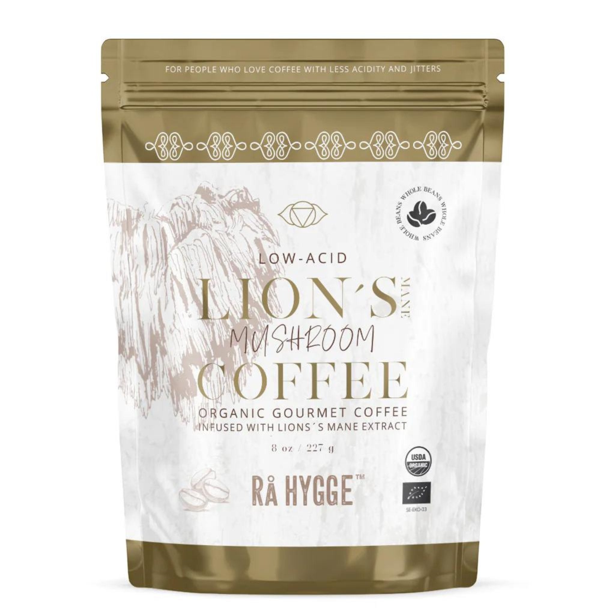 Lowenmahne Kaffee ganze Bohnen Lowenmahne Pilze Bio Pilzkaffee The Bio Foods
